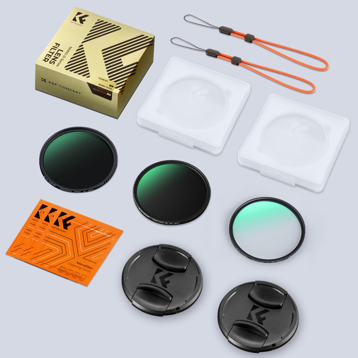 Nd1000 Filter 82Mm Cpl+Mcuv+Nd1000+Lens 24 | K&F Concept - K&F Concept