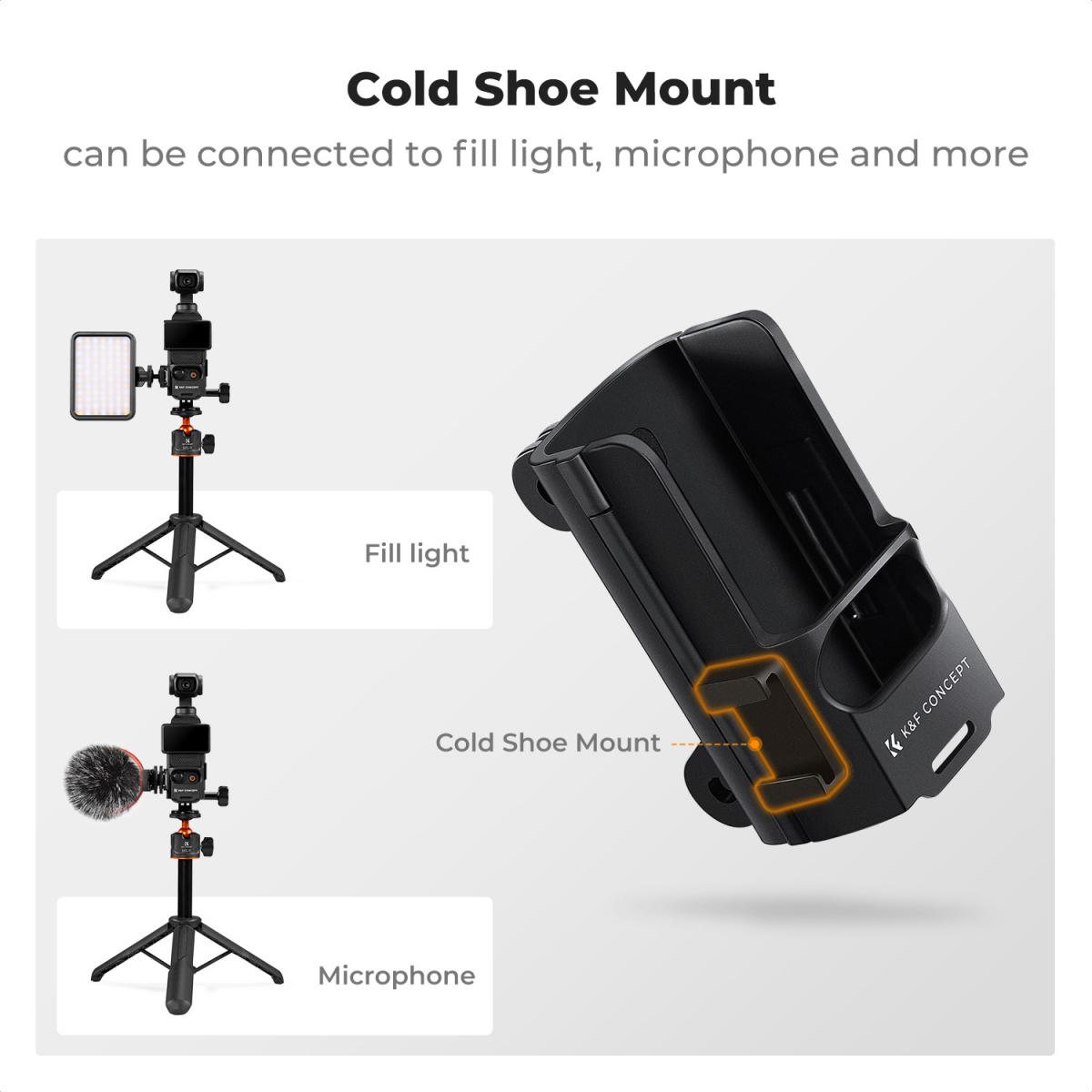 Expansion Adapter Mount Compatible with DJI Osmo Pocket 3 - KENTFAITH