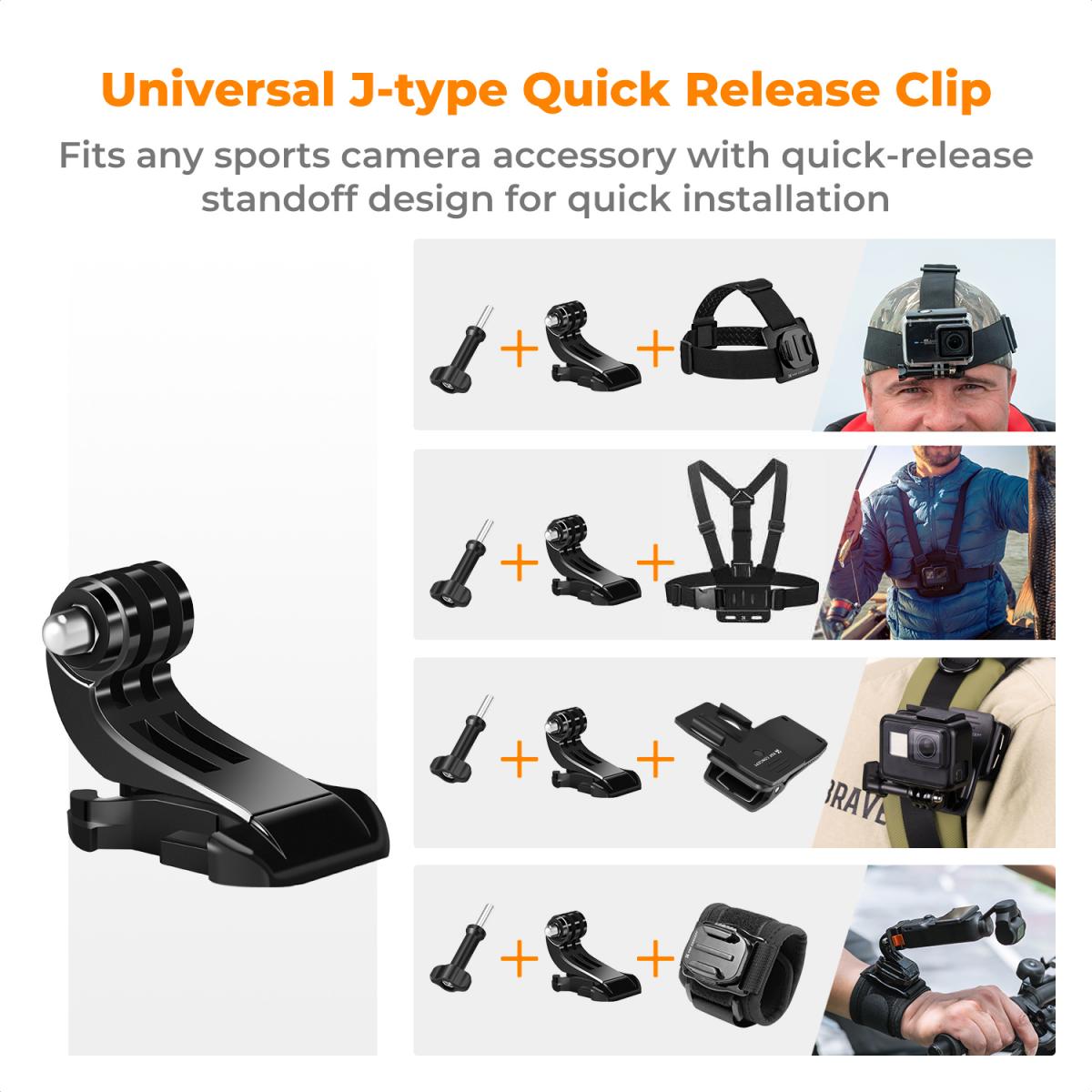 K&F Concept Accessories Set for GoPro Hero 13/12/11/10/9/8/7/6/5/4/DJI ...