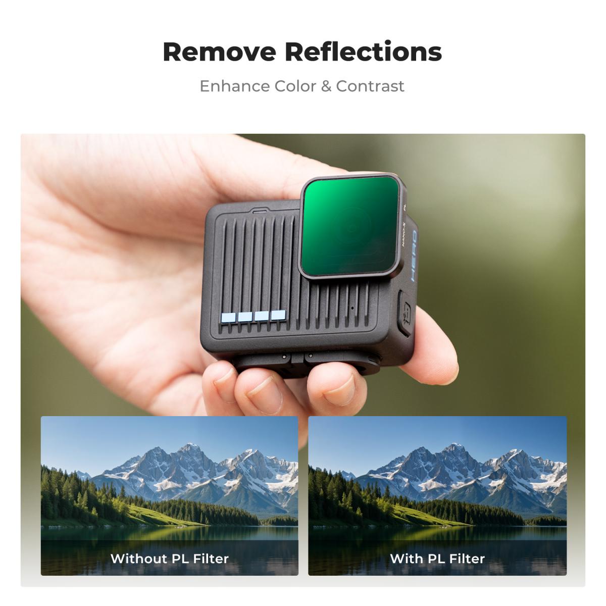 Gopro HERO 4K Action Camera CPL + ND4 + ND8 + ND16 Lens Filter Set ...