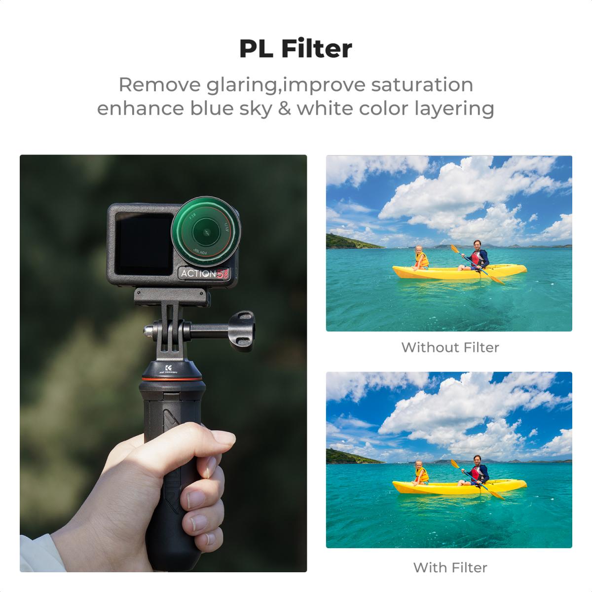 6-Pack DJI Osmo Action 3/4/5 Pro Filters CPL ND8 ND16 ND32 ND64 ND1000 ...