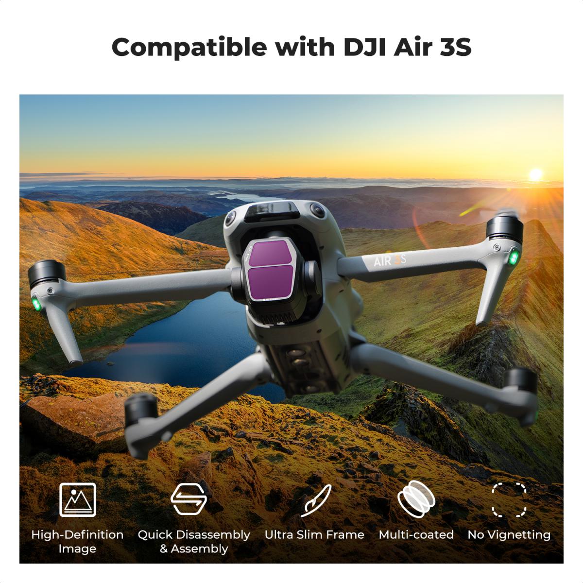 Dji Air 3S Nd Filter Set, 3S, Nd8 Nd16 Nd32 | K&F Concept - KENTFAITH