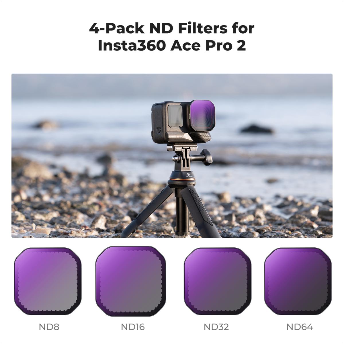 Insta360 Ace Pro 2 ND8 + ND16 + ND32 + ND64 4 Pack Neutral Density ...