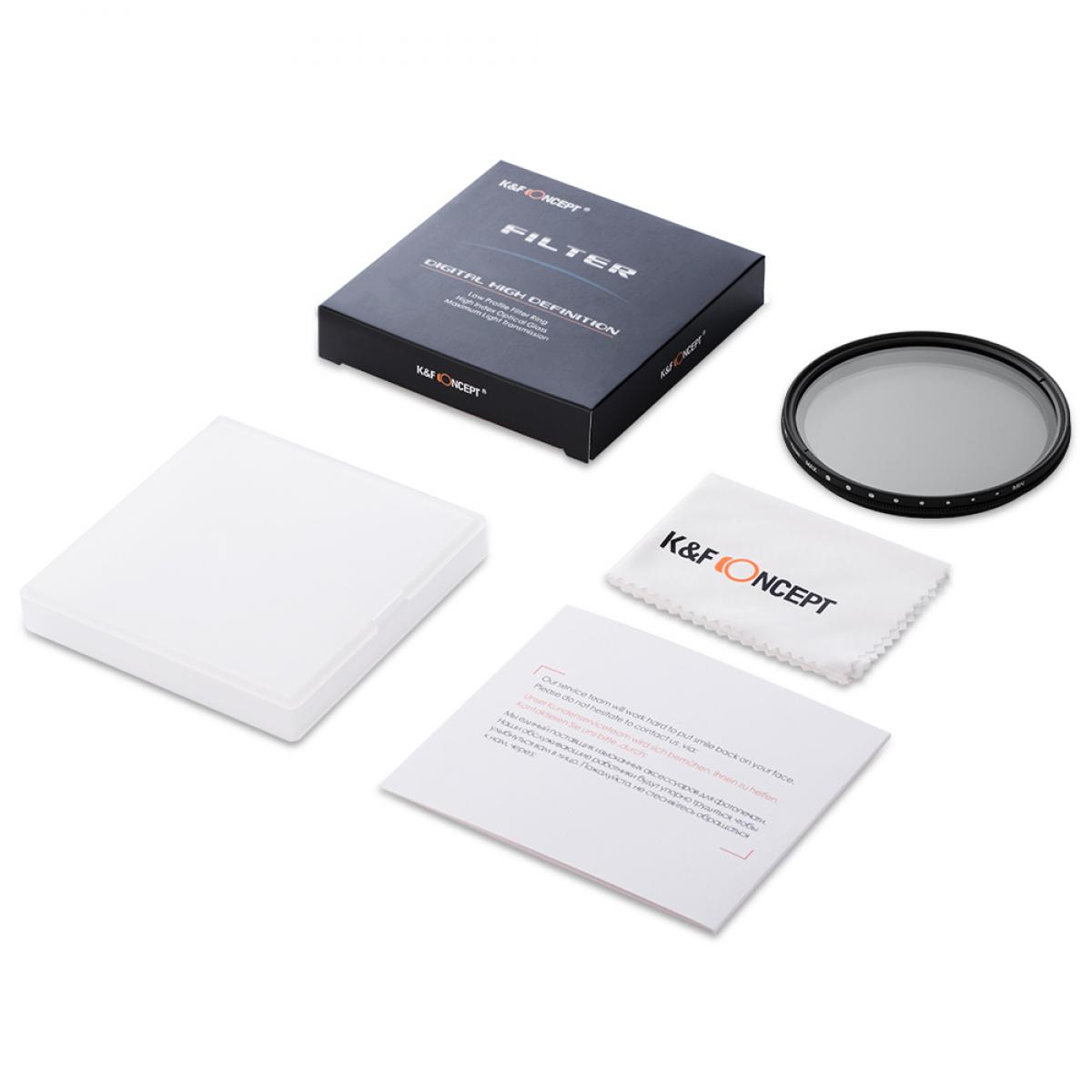 82Mm Variable Nd Filter Nd2-Nd400 | K&F Concept - K&F Concept
